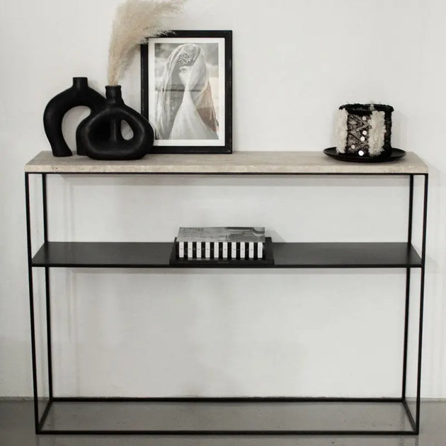 Console en travertin Mars – Modernista Maroc