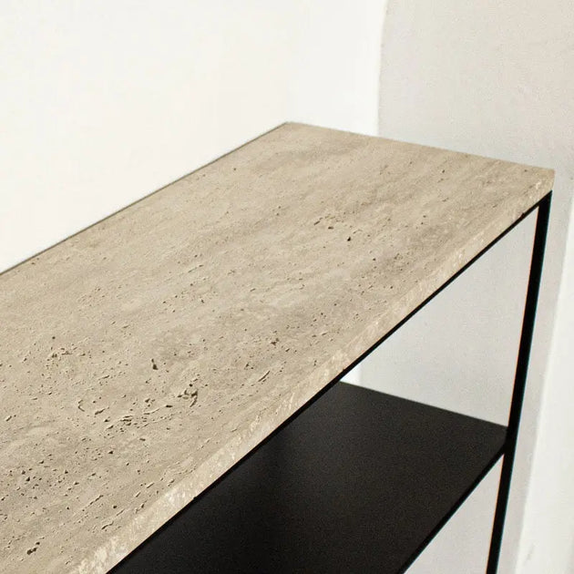Console en travertin Mars – Modernista Maroc